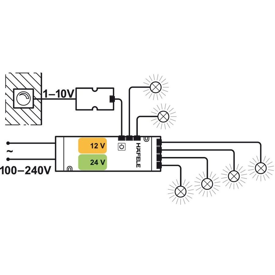 Hafele 833.89.144, Loox Modular Dimmer Interface, For Dimmer With 0-10V ...