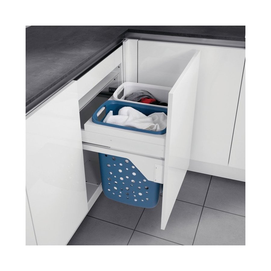 Hafele 502.72.705, 2 x 35 Quart Hailo 60 Laundry Hamper with Full ...