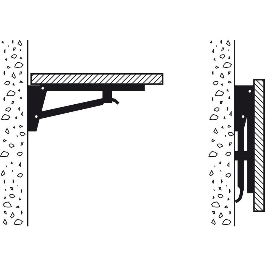 Hafele 287.43.419, Hebgo 18-7/8 Inch x 4-1/2 Inch x 7-1/16 Inch Heavy ...