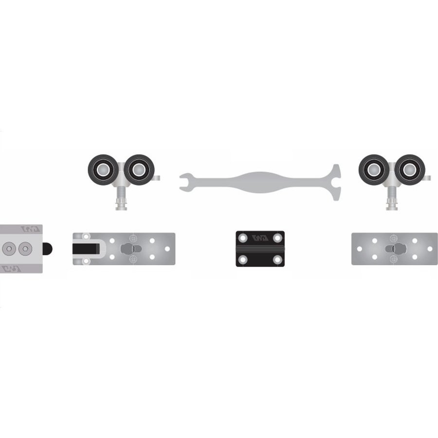Cavity Sliders DKM0811, 500 lb Capacity Single Pocket Door Hardware Set ...