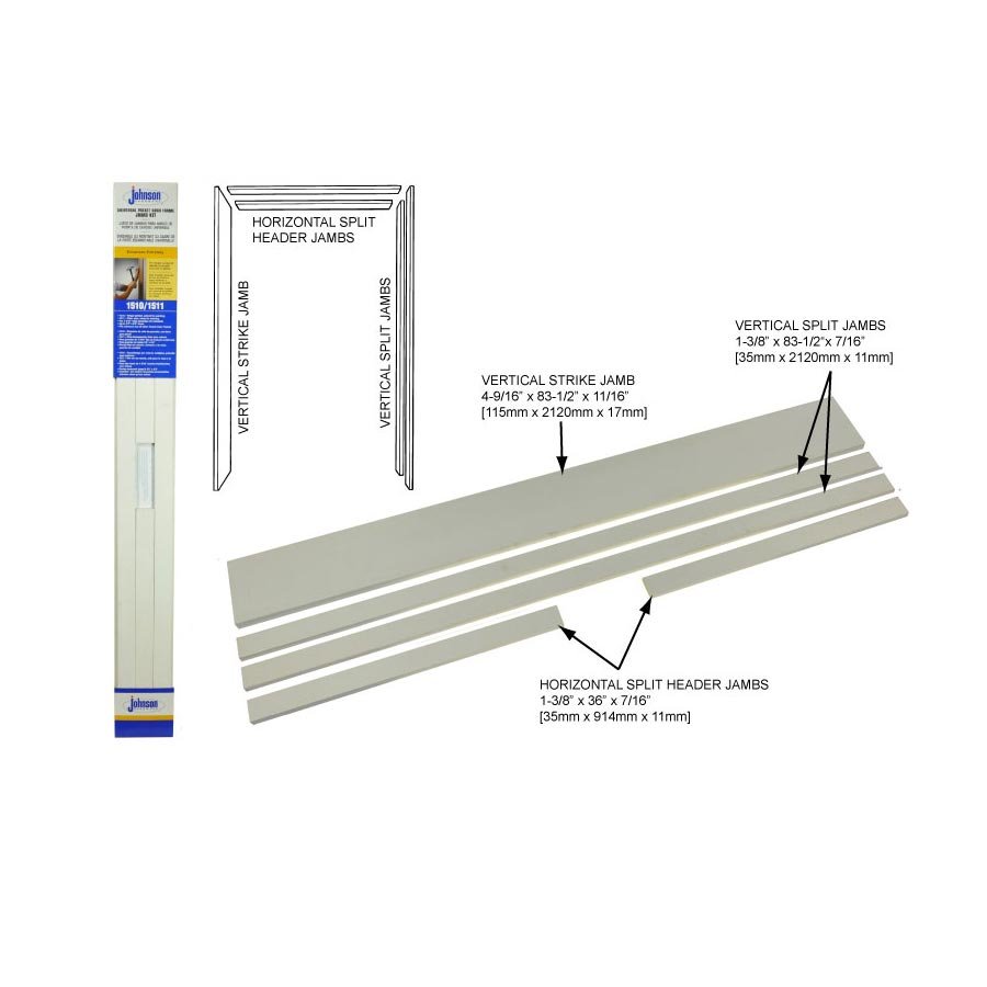 Johnson Hardware 15103068, 1510 Series Pocket Door Frame Jamb Kit ...