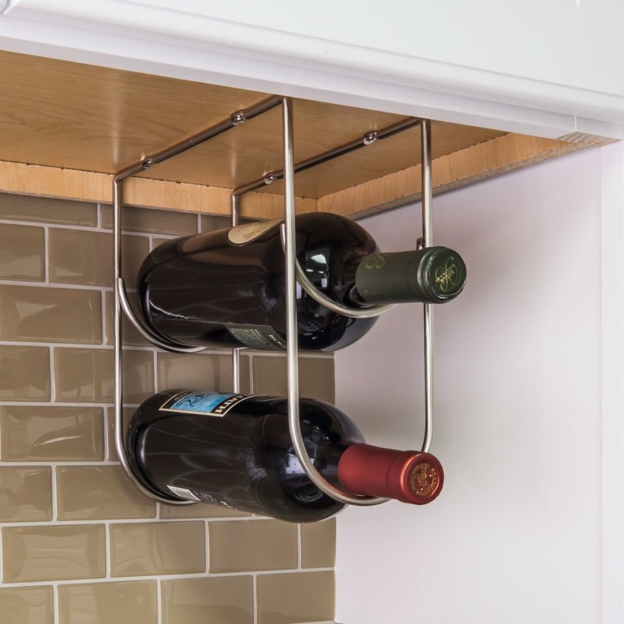 Hardware Resources WBH-SN-R, 3-15/16 Inch Width Under Cabinet Wine ...