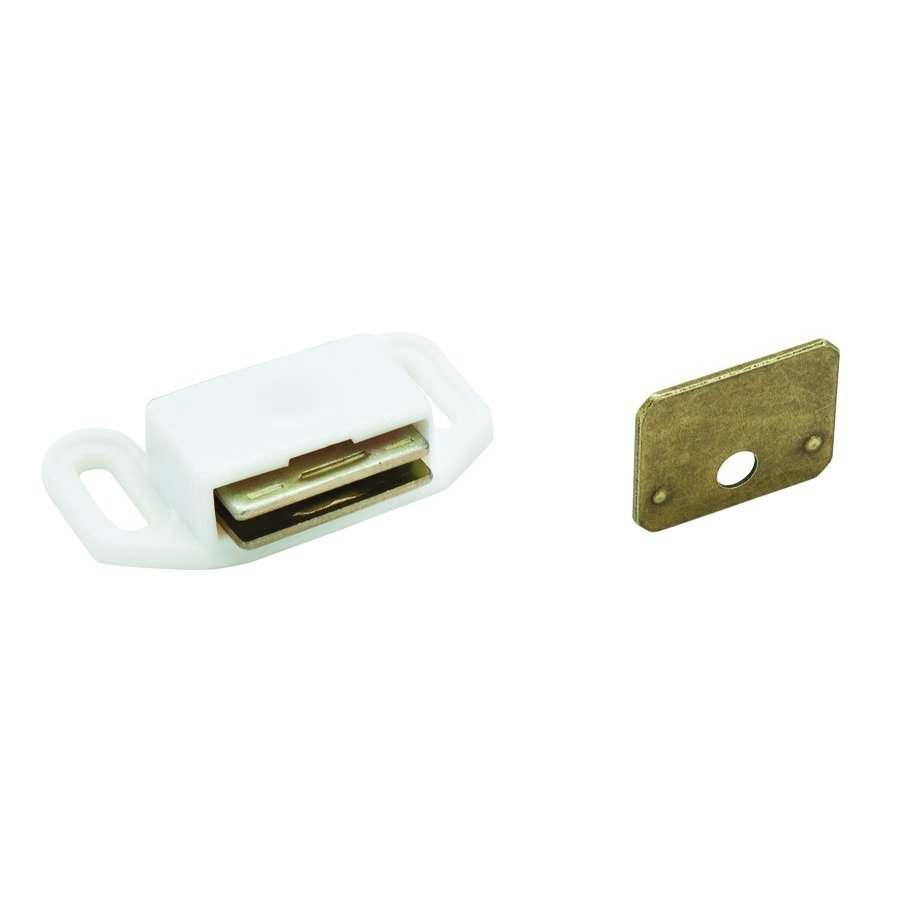 2 Inch Length Functional Hardware Magnetic Catch, White | CabinetParts.com