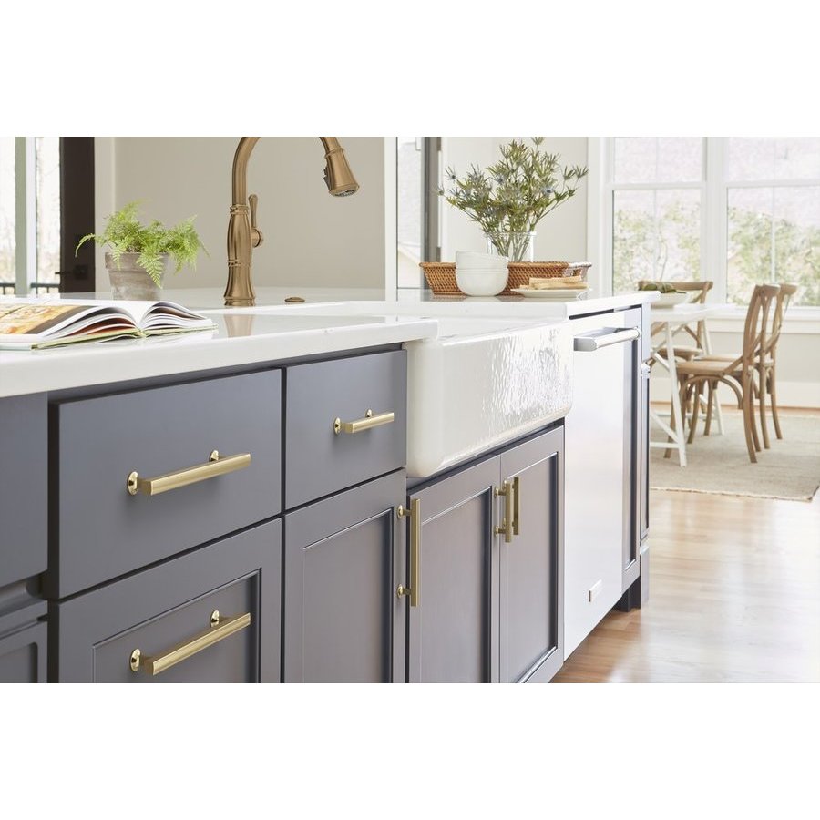 Amerock BP37105BBZ, Everett 5-1/16 Inch Center to Center Cabinet Pull, Golden Champagne ...