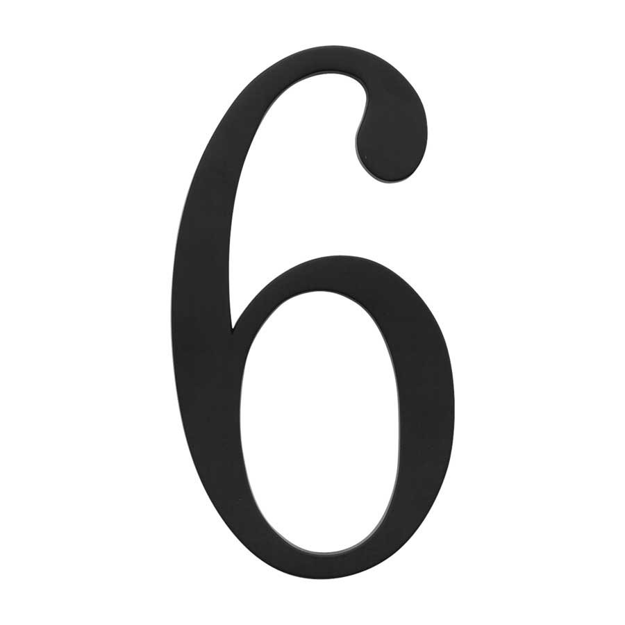 Atlas Homewares TRN6-BL, Traditionalist House Number Six Black ...