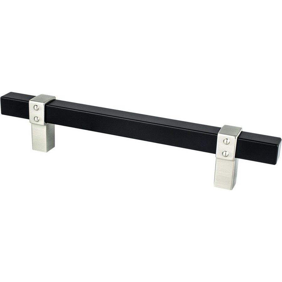 Berenson 5-1/16 Inch CC Rivet Rebel Cabinet Pull, Matte Black & Brushed ...