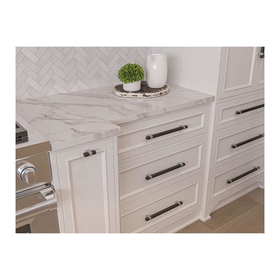 Berenson 5-1/16 Inch CC Rivet Rebel Cabinet Pull, Matte Black & Brushed ...