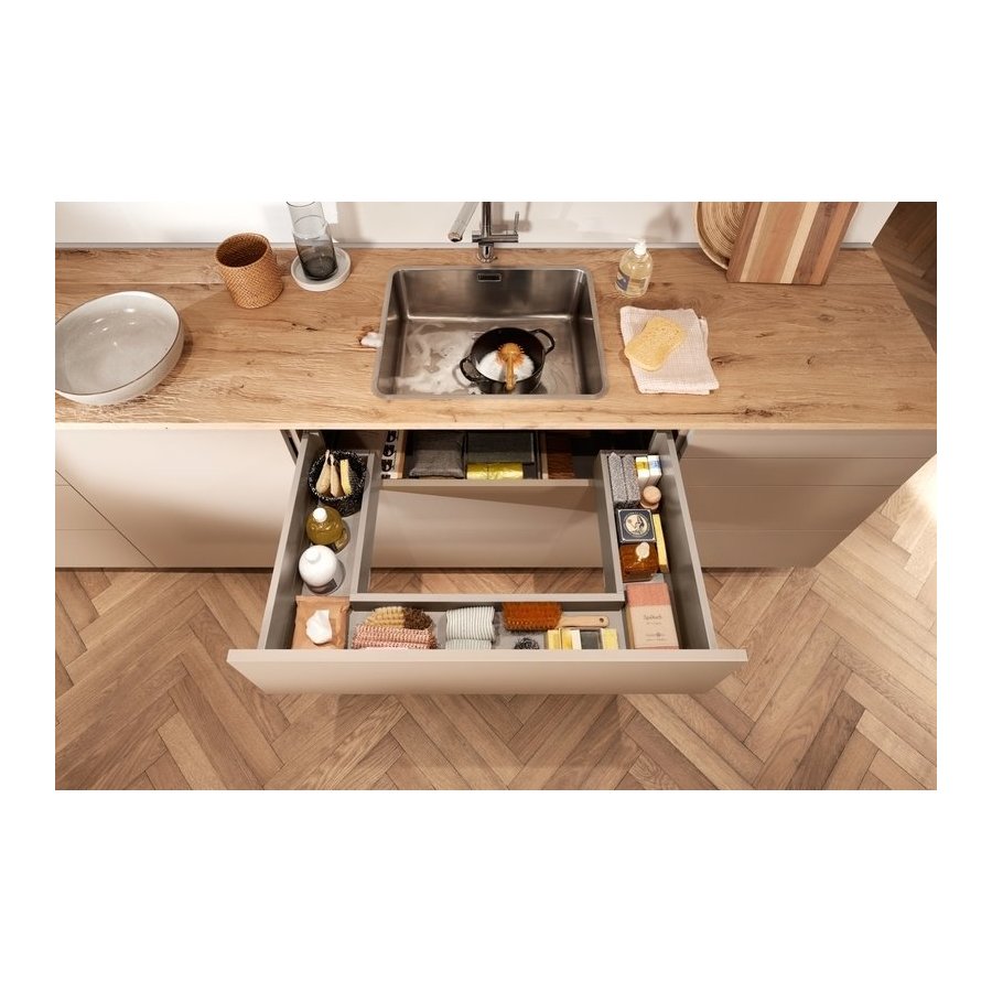 Blum 450E550GR.WA, MERIVOBOX INSERTA 22 Inch Length Wraparound Sink ...