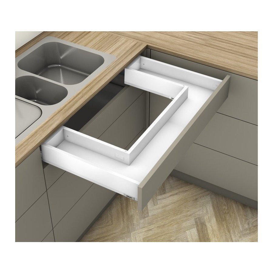 Blum 453M550WH.WA, MERIVOBOX INSERTA 22 Inch Length Wraparound Sink ...