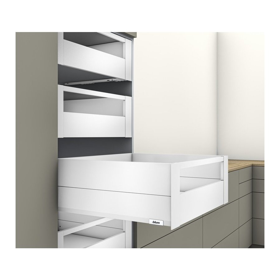 Blum ZR4.1059U, 42 Inch MERIVOBOX Cross Gallery Rail, Silk White Matte ...