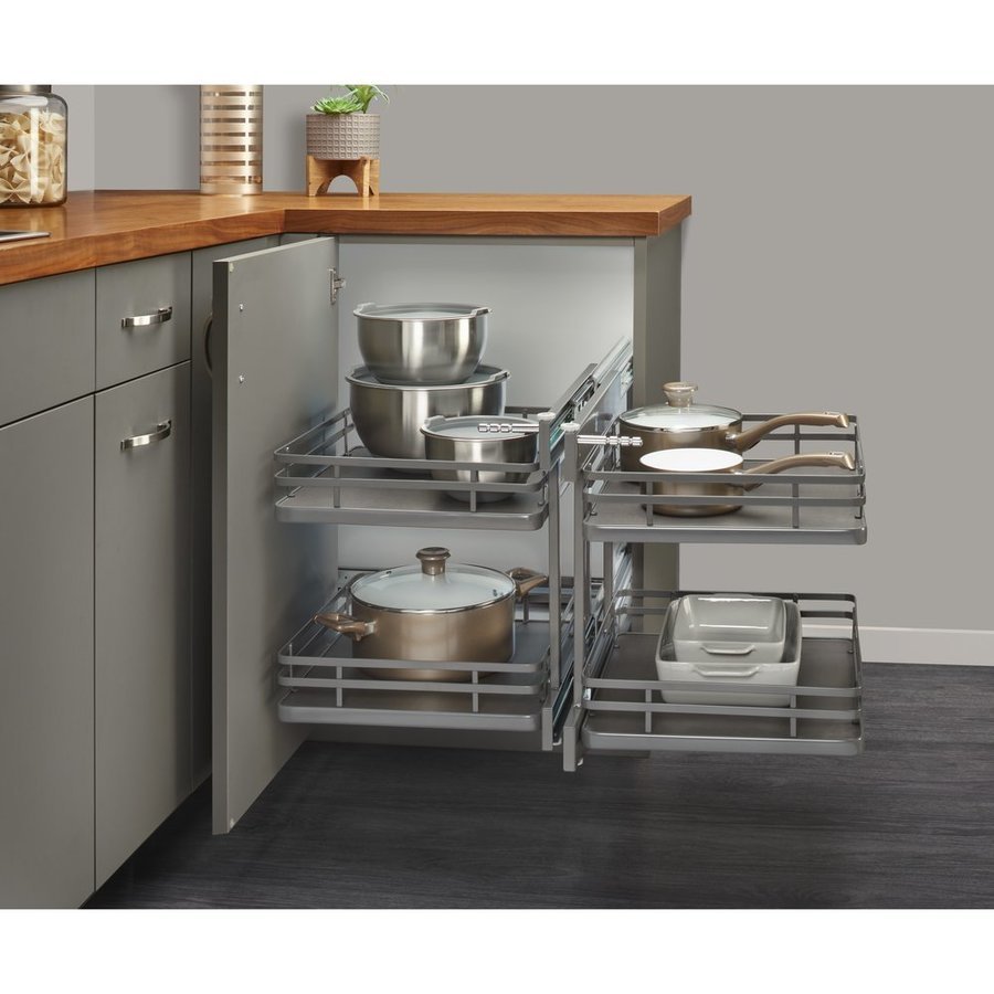 Rev-A-Shelf 26-1/4 Inch Width Blind Corner Organizer With Soft Close ...