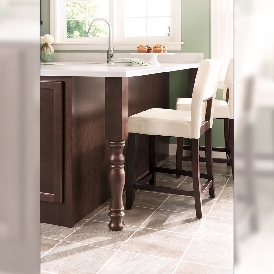 Brown Wood 01000210AK1, 3.75 Inch Square x 35.25 Inch Height English ...