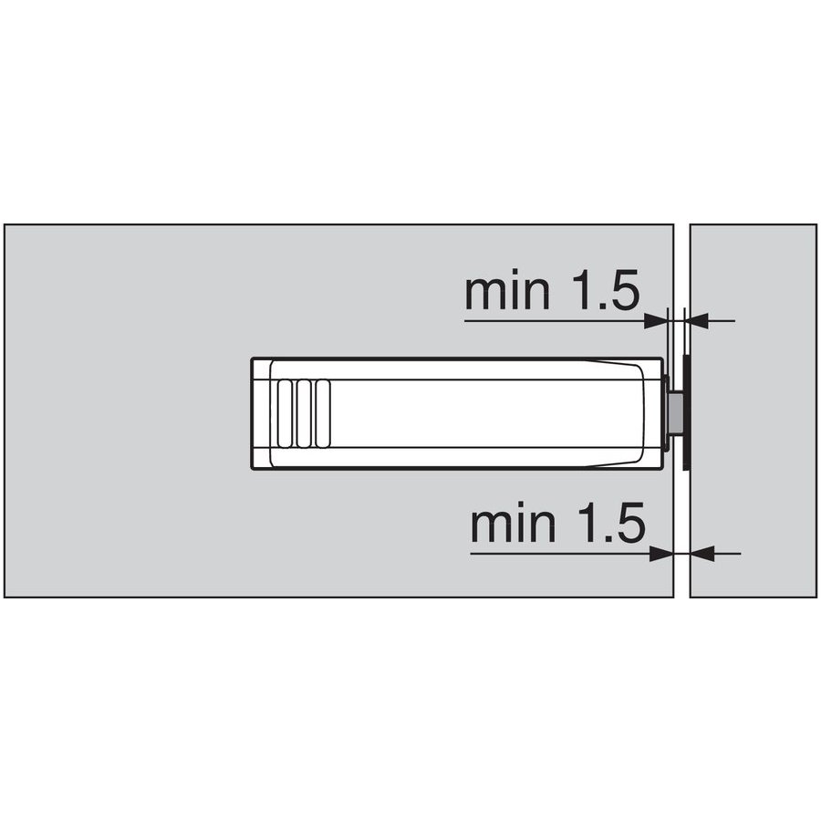 Blum 956A1201, Inline TIP-ON Adapter for Large Door (works with ...