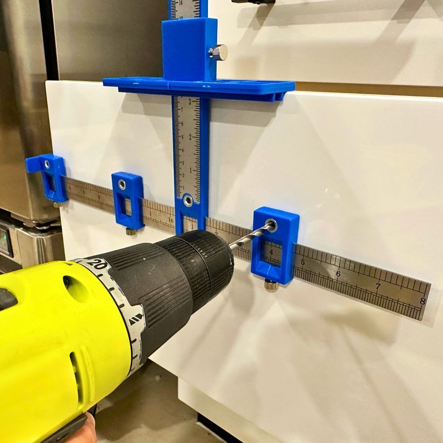 Knob and Pull Installation Tool, Adjustable Cabinet Hardware Jig for ...