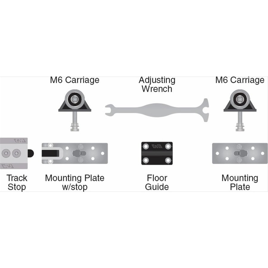 Cavity Sliders DKM0611, 200 lb Capacity Single Pocket Door Hardware Set ...