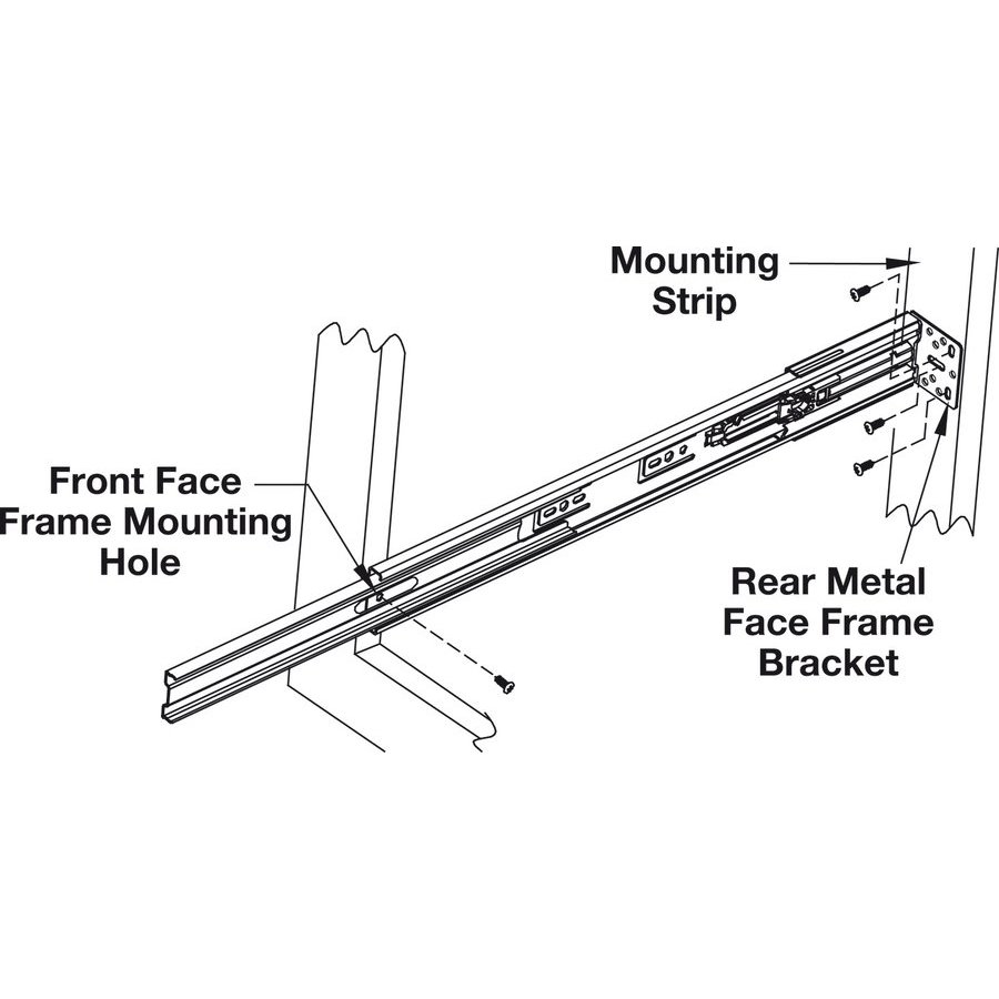 Accuride 3832EC Soft Close Slide 22" (Easy Close) | CabinetParts.com