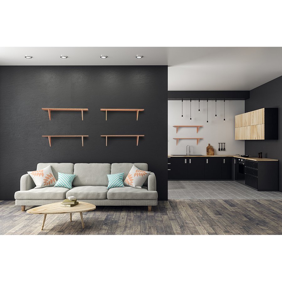 Federal Brace 39919, 24 Inch Width Floating Shelf Kit, Copper ...