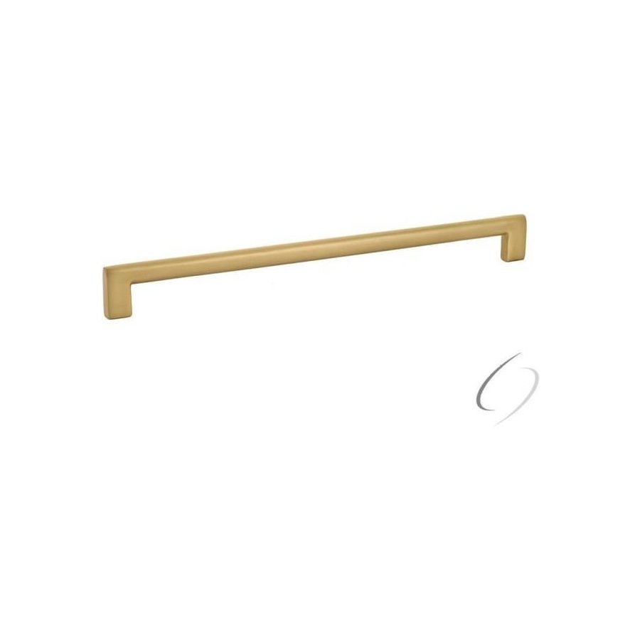 Emtek 86166US4, 12 Inch Center To Center Trail Cabinet Pull, Satin Brass | CabinetParts.com