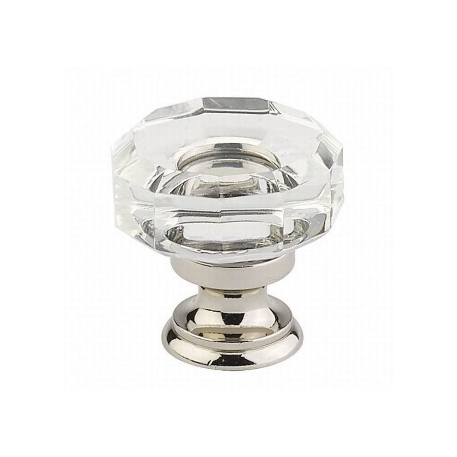 Emtek 86571US14, 1-3/8 Inch Diameter Lowell Crystal Cabinet Knob ...