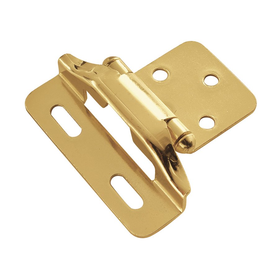 Hickory Hardware P60010F-3, Partial Wrap 1/4" Overlay Hinge Pair Brass ...
