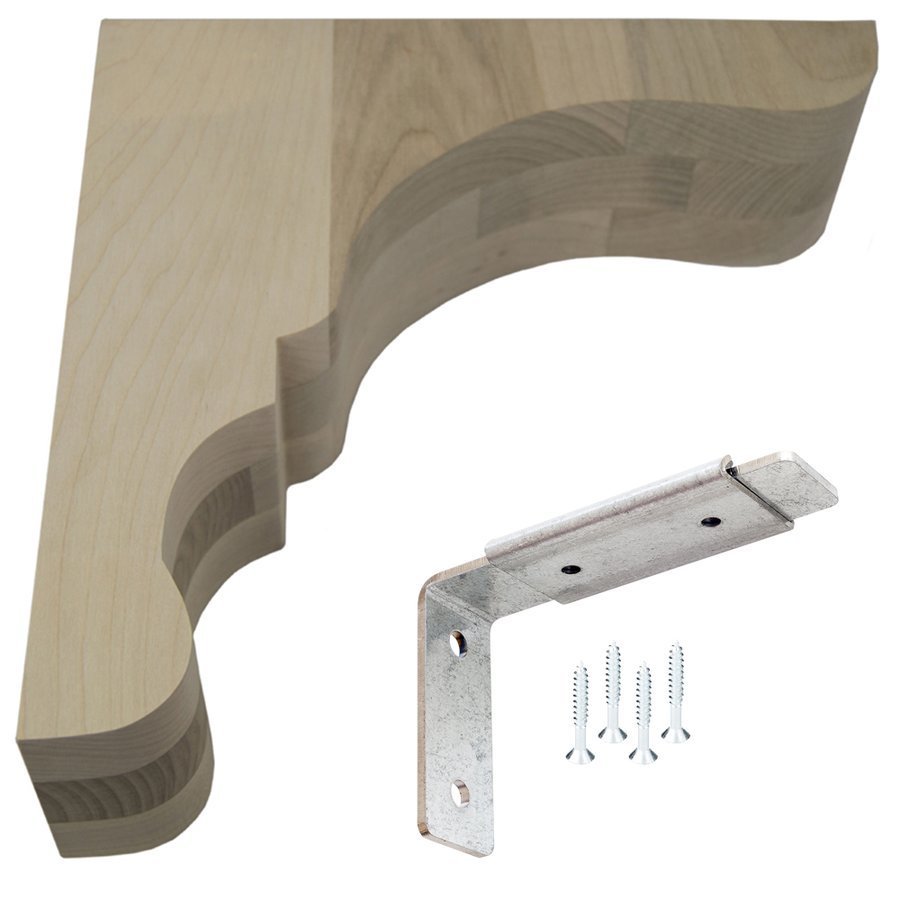 Federal Brace 40158, Scalloped Maple Wood Corbel Corbel Mounting System ...