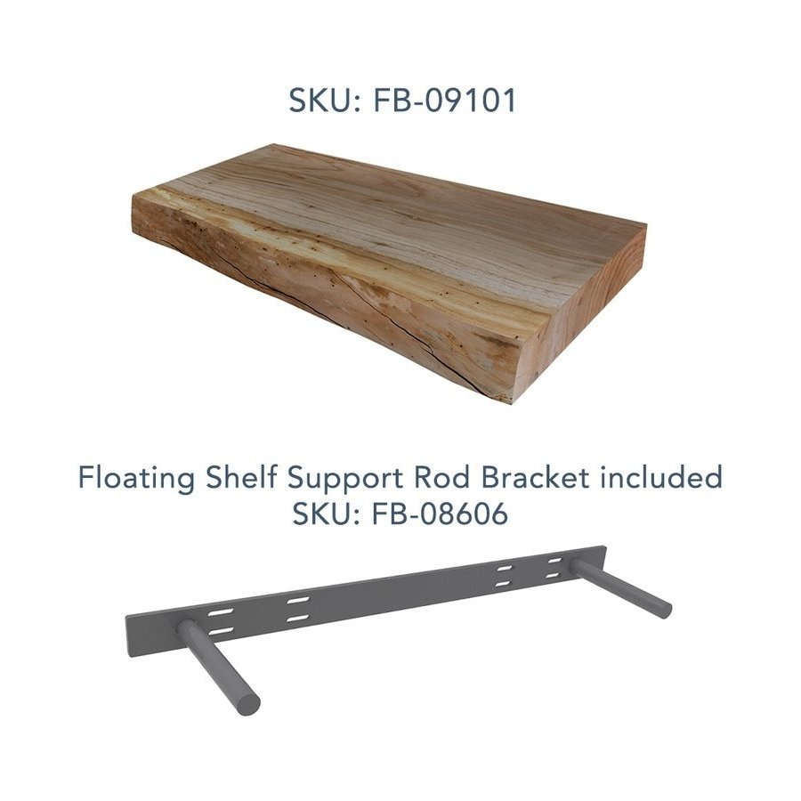 Federal Brace FB-09101, 24 Inch Width x 9 to 12 Inch Depth Live Edge ...