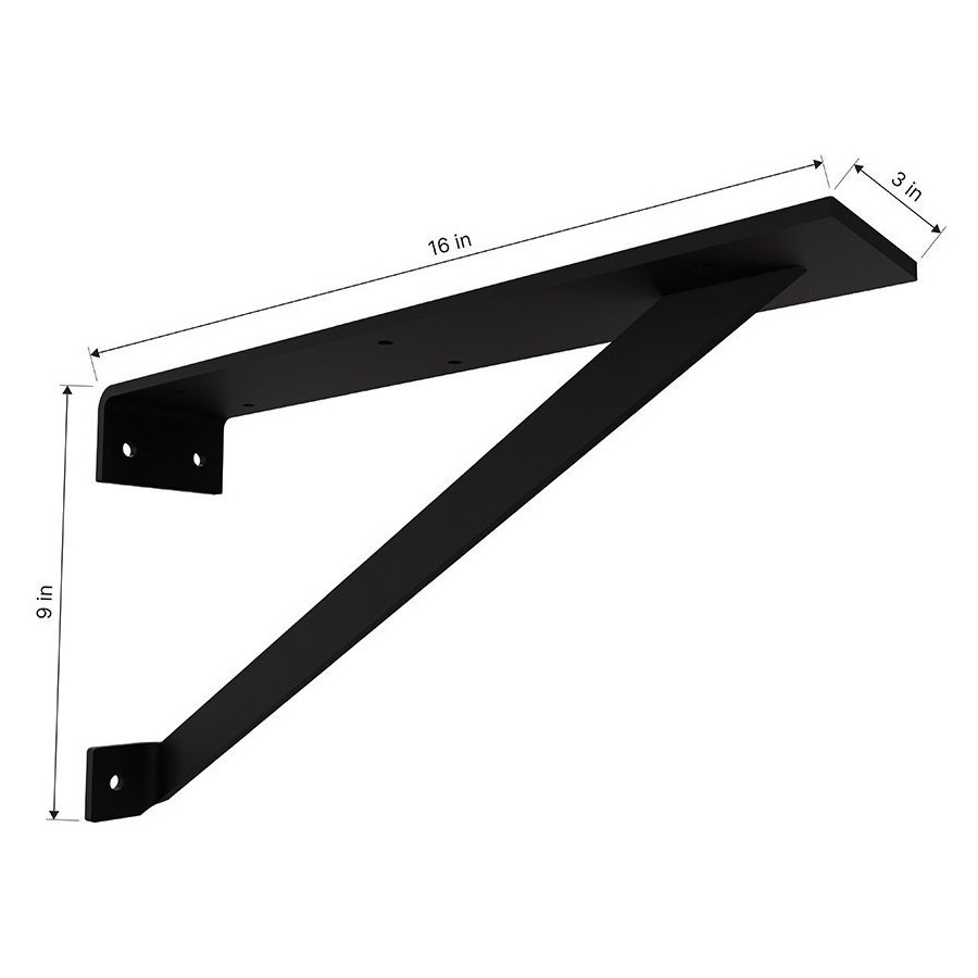 Federal Brace FB-09663, Bench Support Bracket, 16 Inch Depth x 3 Inch ...