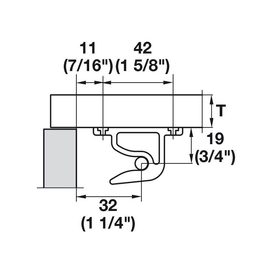 Salice F1RFAY, Locating Device for Concertina Folding Cabinet Door ...
