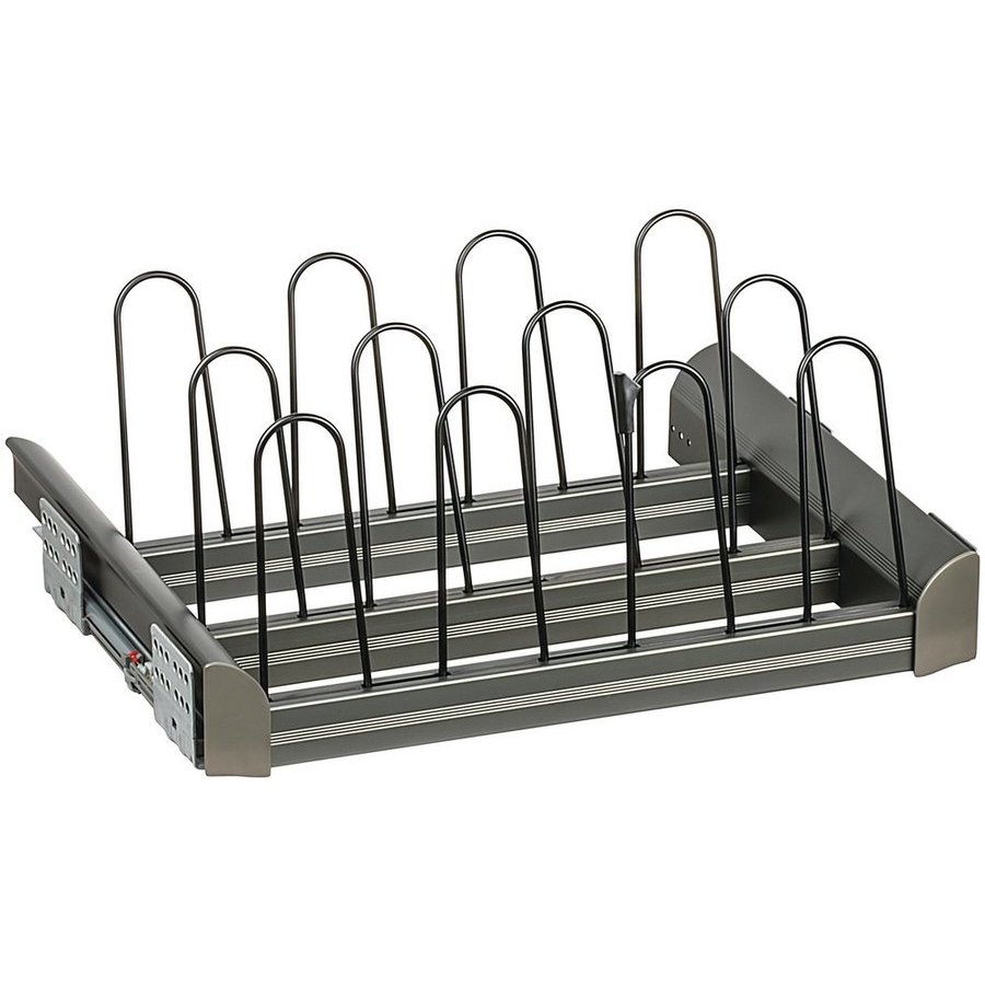 Hafele 807.77.271, TAG ENGAGE 18 Inch Width Pull-Out Shoe Rack, Slate ...