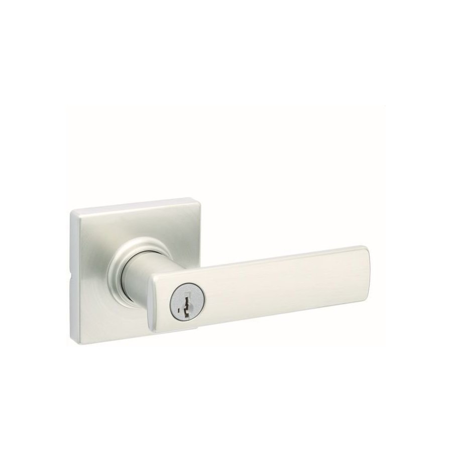 Kwikset 405BRNLSQT-15S, Breton Door Lever with Square Rose Entry Door ...