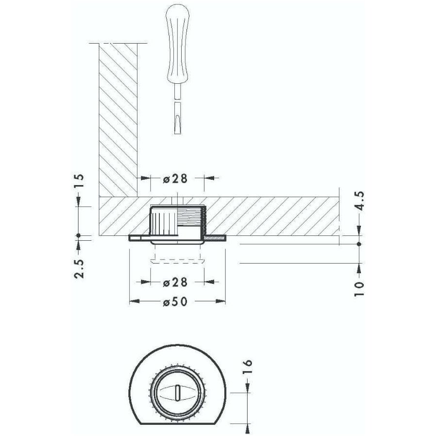 Peter Meier 304-50-A2, PMI Flat-Bottom Base Cabinet Concealed Leveler ...