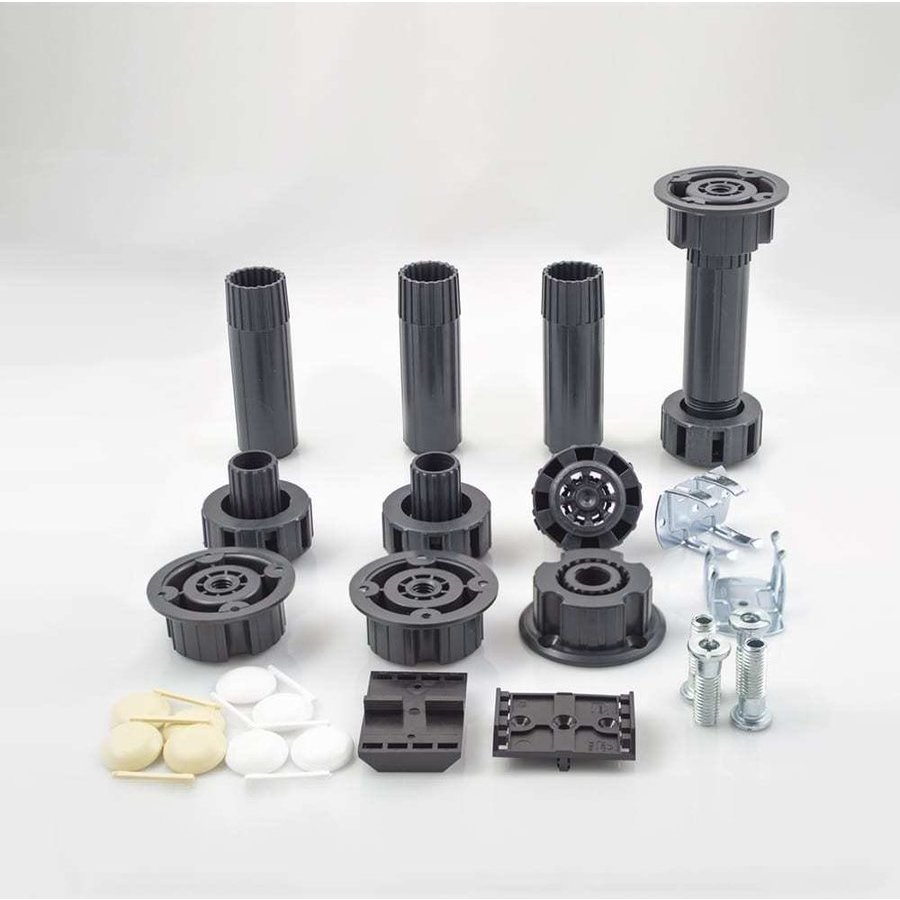 Peter Meier 400-029BS, PMI 4-Leg Plastic Cabinet Leveler Set, 4 to 6-1/ ...