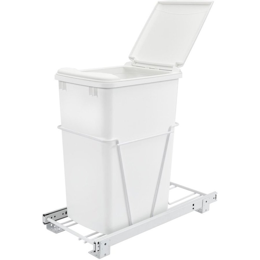Rev-A-Shelf RV-12PB, 35 Quart Single Trash Pull-Out Waste Container 3/4 ...