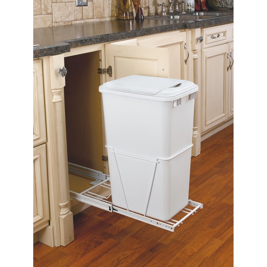Rev-A-Shelf RV-12PB-50 S, 50 Quart Single Bottom Mount Trash Pull-Out ...