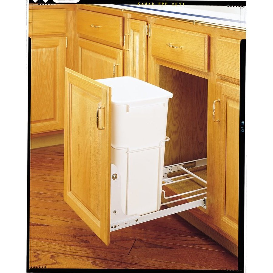 Rev-A-Shelf RV-18PB-1, 35 Quart Bottom Mount Single Trash Pull-Out ...
