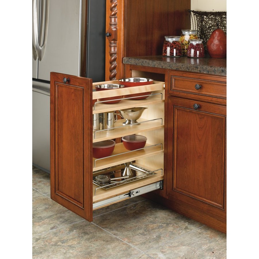 Rev-A-Shelf 448-BC-11C, 11 Inch Width Wood Pull-Out Organizer with ...