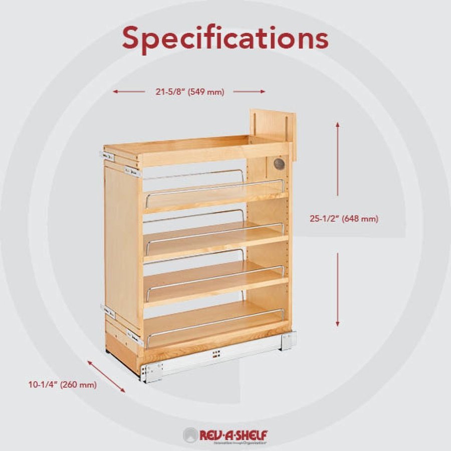 Rev-A-Shelf 448-BCSC-9C, Rev A Shelf Wood Kitchen Base Cabinet Pull-Out ...