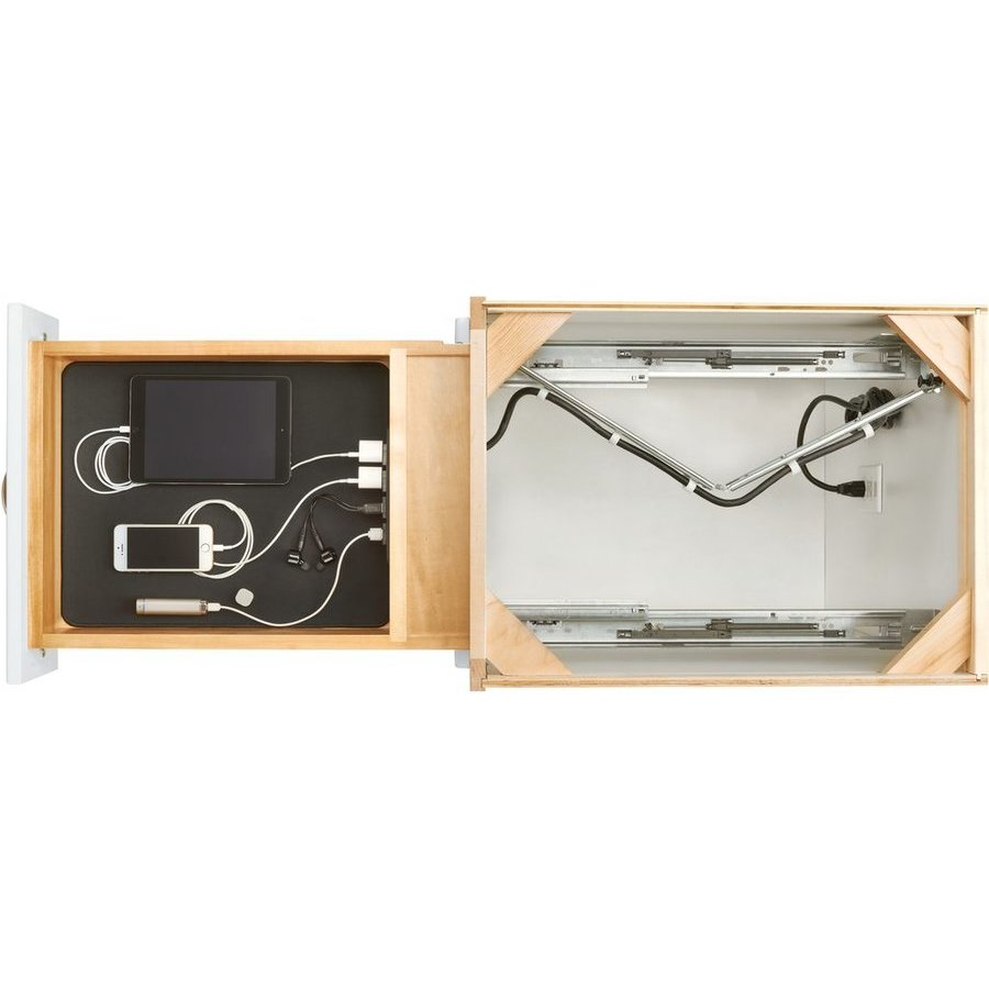 Rev-A-Shelf 4WCDB-18HFLSC-1, 16.5 Inch Charging Drawer with Blum Drawer ...