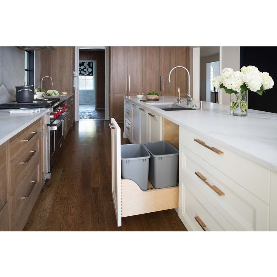 Rev-A-Shelf 4WCSC-1835DM-2, 35 Quart Double Trash Pull-Out Waste ...