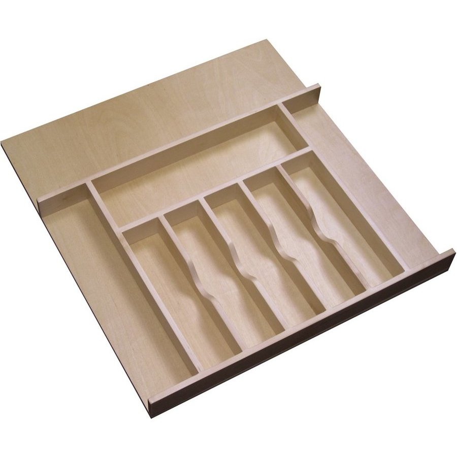 Rev-A-Shelf 4WCT-3, 20.625 Inch Width Tall Cutlery Tray Insert, Natural ...