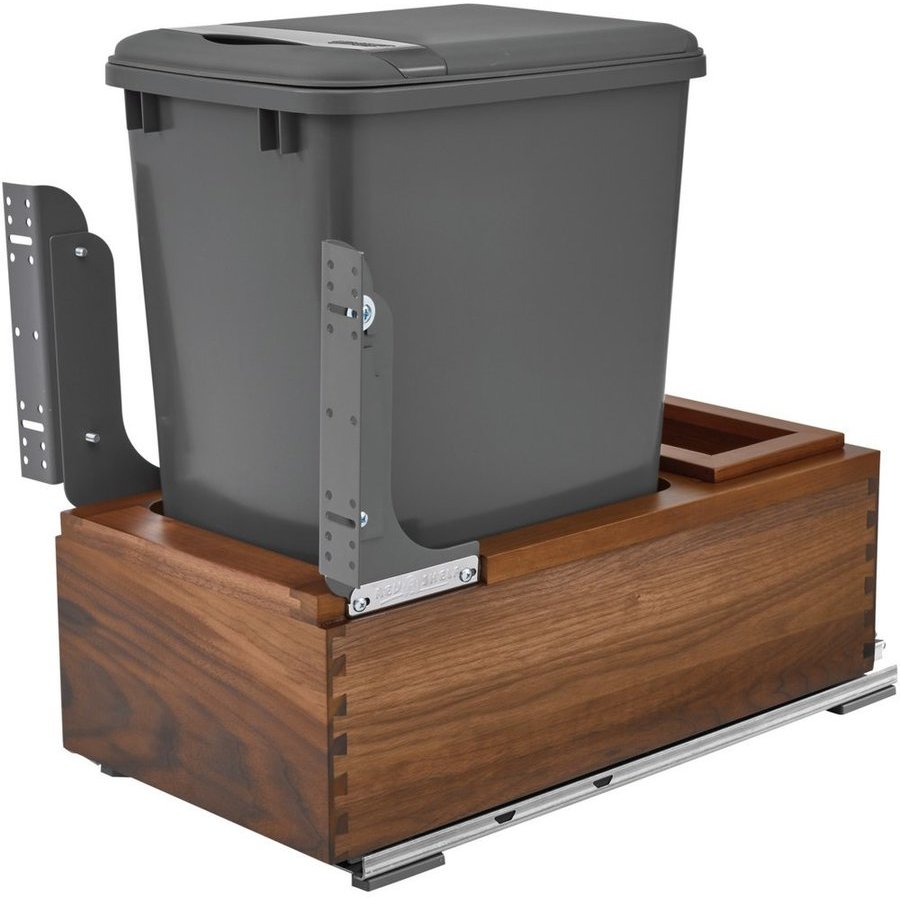 Rev-A-Shelf 4WC-WN-15DM1-SC, 35 Quart Single Trash Pull-Out Waste ...