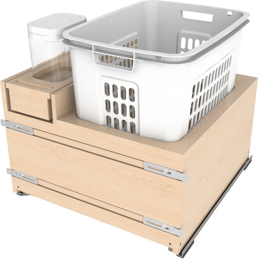 Rev-A-Shelf 4WHOX-24DMSC-1, 56 Quart Single Bottom Mount Soft-Close ...