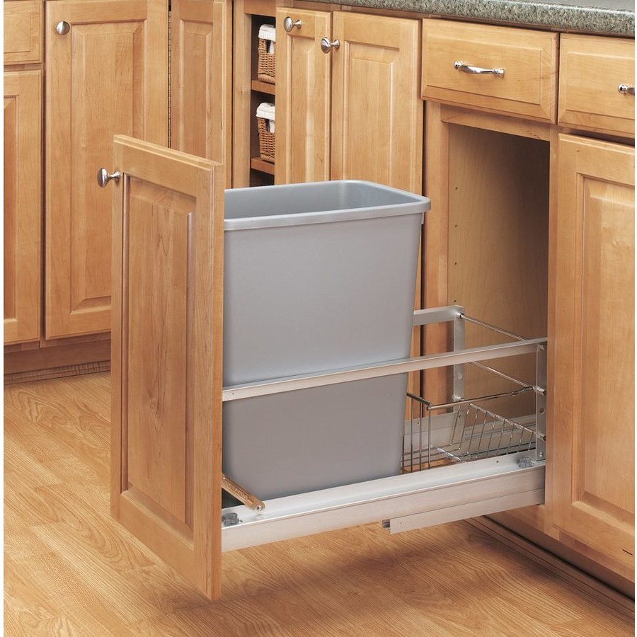 Rev-A-Shelf 5349-15DM-117, 35 Quart Premier Single Trash Pull-Out Waste ...