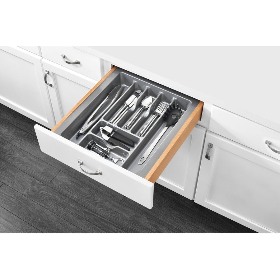 Rev-A-Shelf GCT-3S-52, Large Silver Glossy Cutlery Organizer, Metallic ...