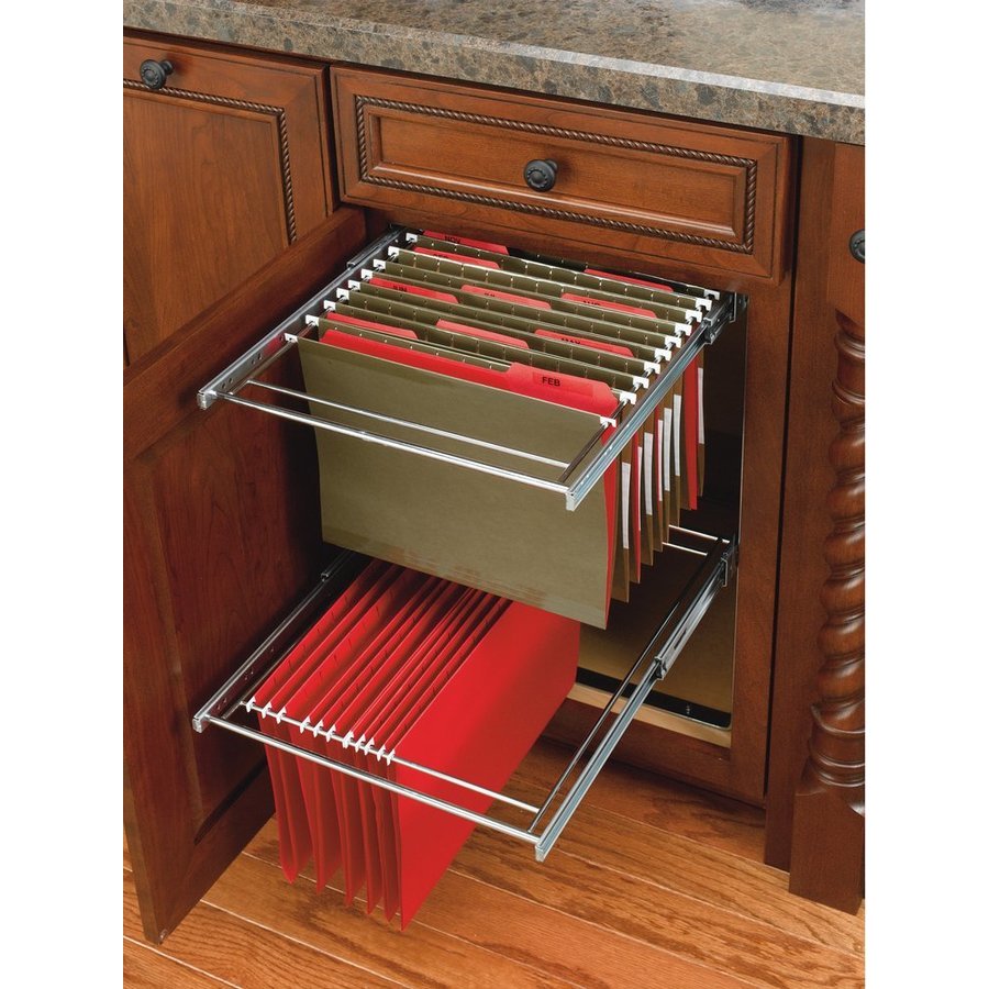 Rev-A-Shelf RAS-FD-KIT, Two-Tier File Drawer System, Chrome ...