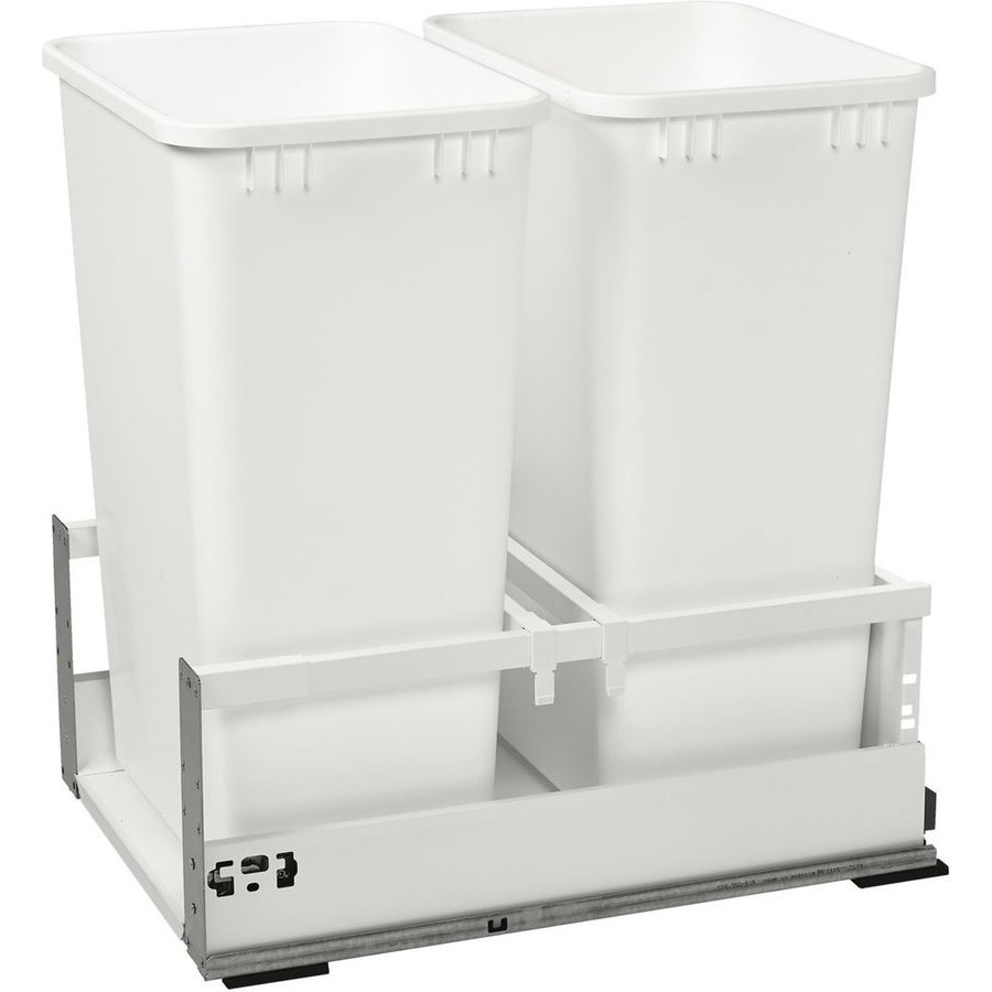 Rev-A-Shelf TWCSC-1850DM-2, 50 Quart Undermount Double Trash Pull-Out ...