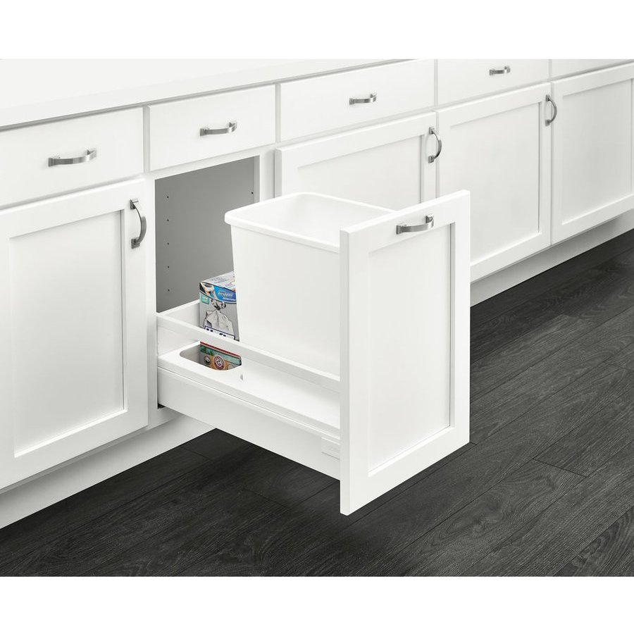 Rev-A-Shelf TWCSD-15DM-1, Touch-to-Open, 35 Quart Single Trash Pull-Out ...