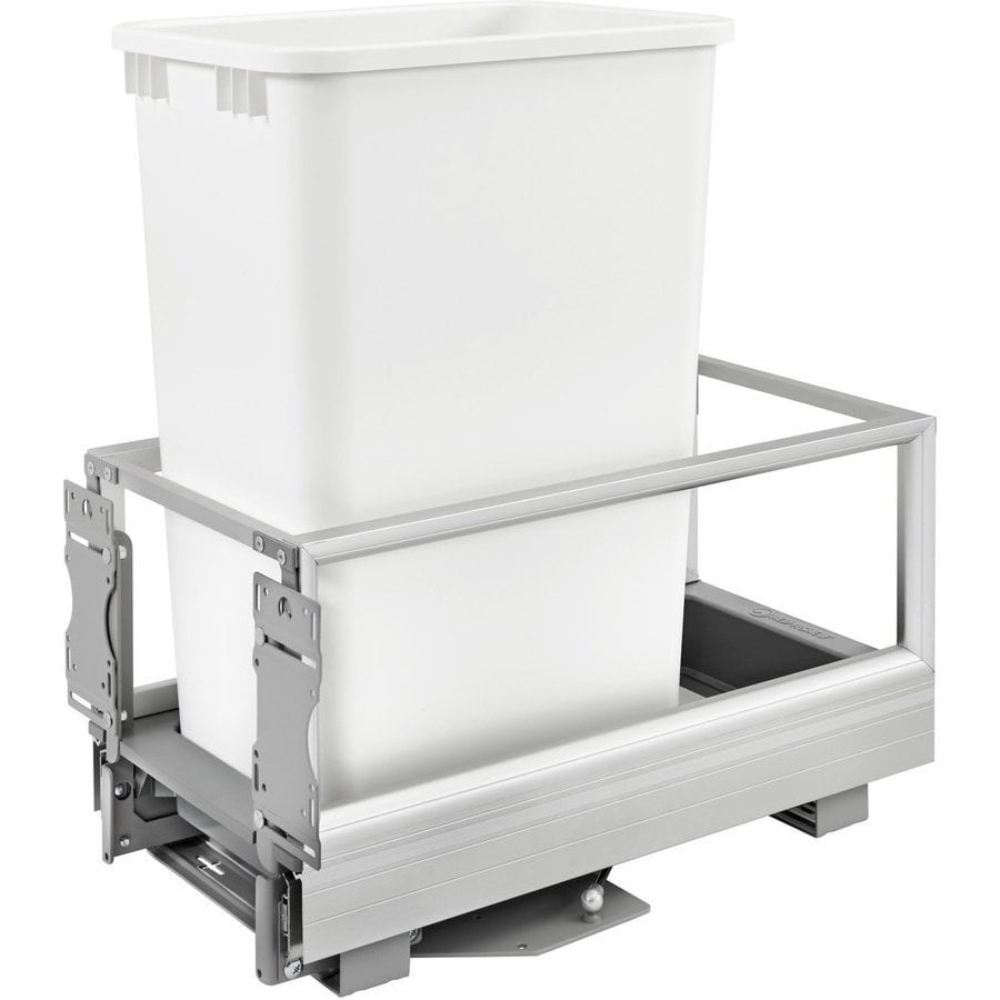 Rev-A-Shelf 50 Quart Bottom Mount Single Trash Pull-Out Waste Container ...