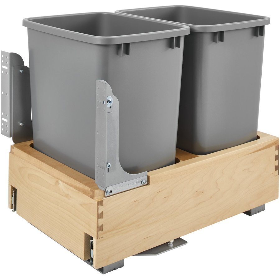 Double Trash Pullout 35 Quart-Wood 4WCBM-18DM-2 | CabinetParts.com
