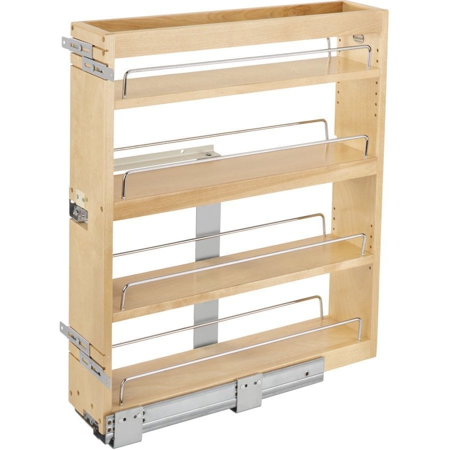 Rev-A-Shelf 6-3/4 Inch Width Base Cabinet Bottom and Side Mount Pull ...